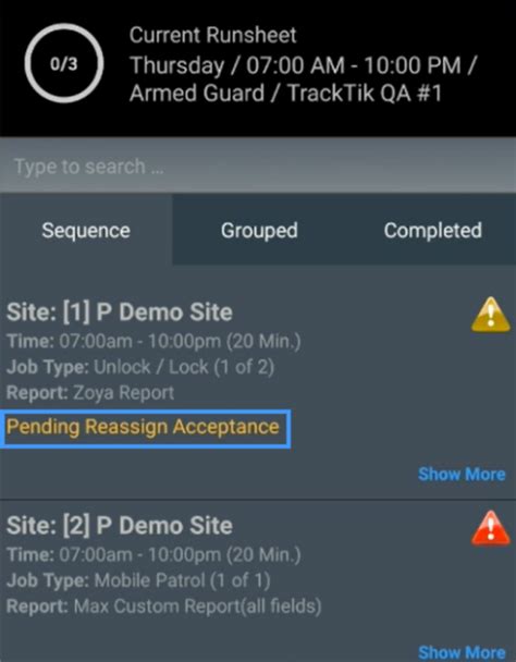 Send And Receive Reassign Runsheet Requests Tracktik Help Center