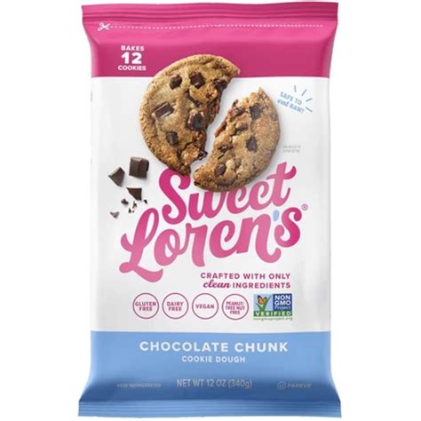 Sweet Lorens Gluten Free Vegan Chocolate Chunk Cookie Dough 12oz