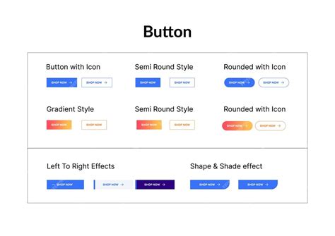 Premium Vector Modern Ui Button Design Collection