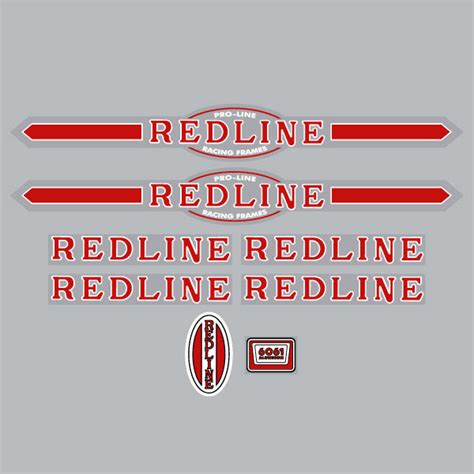 Redline 2019 Squareback Decal Set For Black Frame Old School Bmx