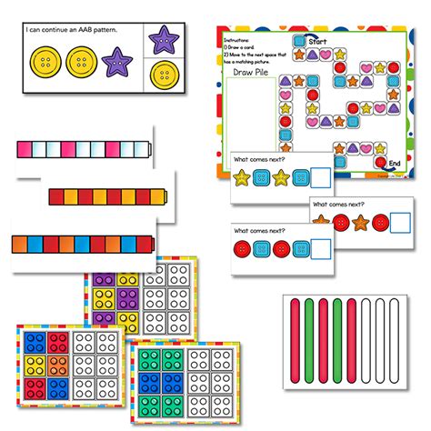 Patterns Pre K Preschool Math Centers Lifeovercs