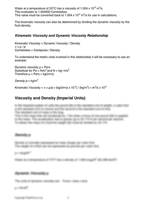 Solution Viscosity And Density Units And Formula Studypool