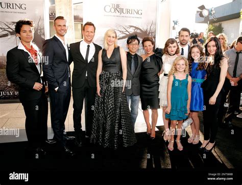 From Left The Cast And Crew Of The Conjuring Arrive At The The Film