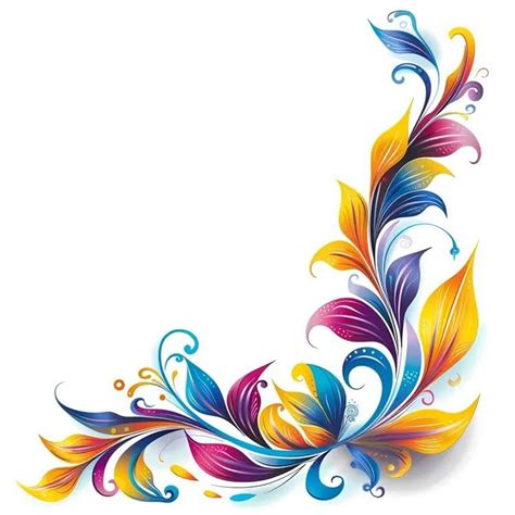 Stylish Floral Corner Design In 2025 Flower Background Design Flower