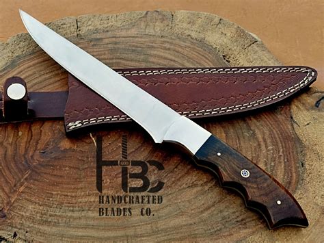 Custom Handmade Fillet Knife With Rose Wood Handle Irf 786023 Etsy