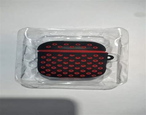 Rubber And Plastic Red Rectangular Earbuds Case For Storage At Best