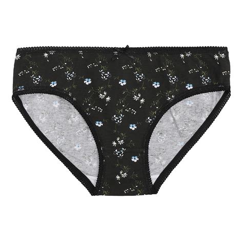 Ladies Cute White Cotton Floral Print Panties For Maternity