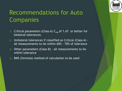 Process Capability For Certificate Course For Marketing Engineers