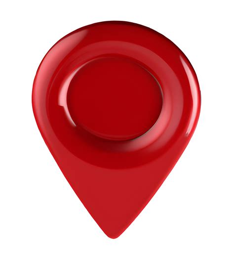 D Red Map Pointer Pin Generative AI PNG