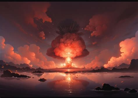 Premium Ai Image An Image Of A Nuclear Explosion In The Sea In The