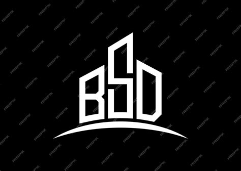 Premium Vector Letter Bsd Building Vector Monogram Logo Design Template Building Shape Bsd Logo