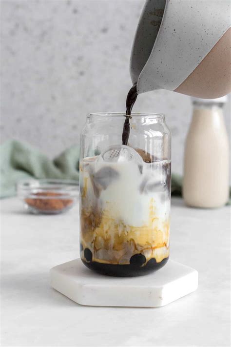 Hojicha Bubble Tea With Brown Sugar Syrup How To Make Bubble Tea