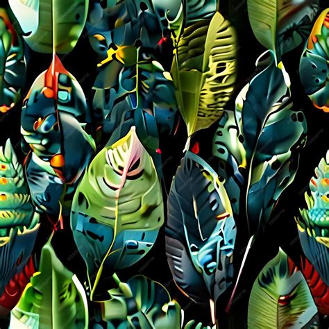 Topical Leaf Wallpaper Nature Leaves Premium Ai Generated Image