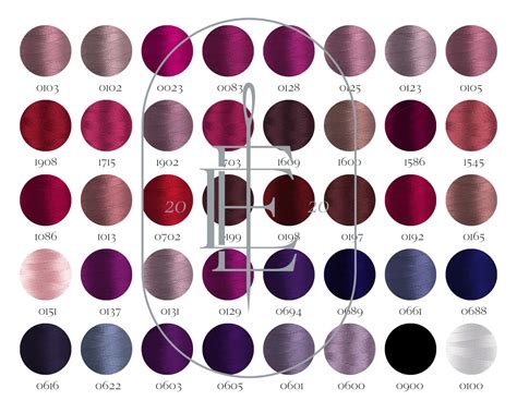 Floriani Rainbow Spectrum Thread Set Color Chart Etsy