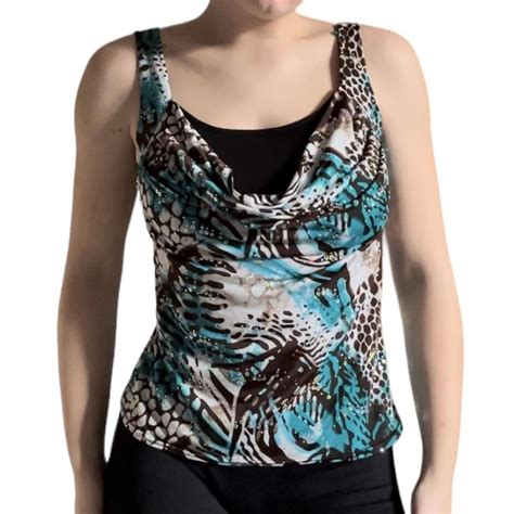 Stunning Vintage Turquoise Blue And Brown Sequin Depop