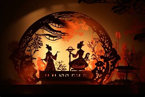 民间艺术影子戏皮影戏传统文化摄影图 花瓣网
