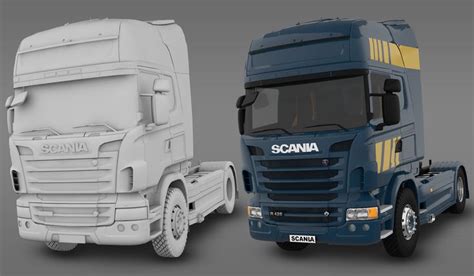 Detailed Scania Truck Design Scania R Range Blueprint Scania Truck