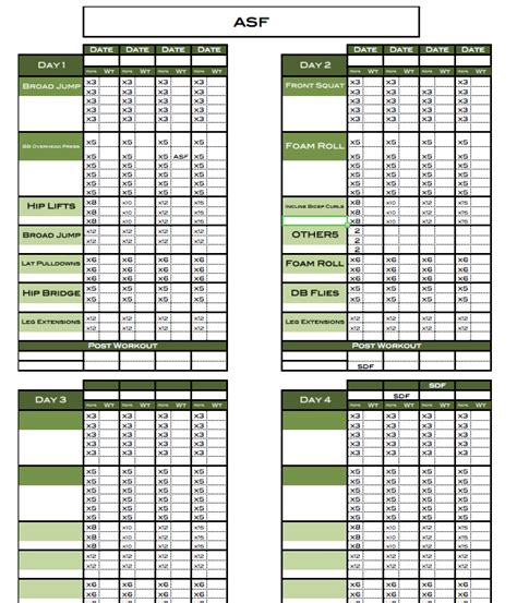 Excel Personal Training Templates Excel Training Designs