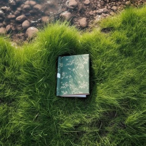 Premium Ai Image A Close Up Of A Book Laying On A Grassy Field Near A