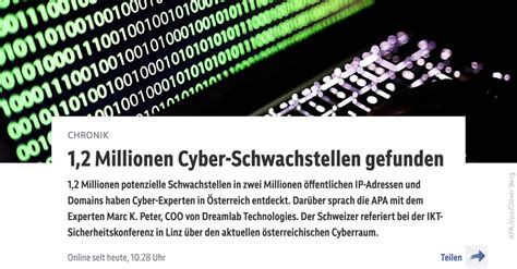 12 Million Vulnerabilities Detected In Austrian Cyberspace Dreamlab
