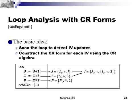 Ppt Array Dependence Analysis With The Chains Of Recurrences Framework For Loop Optimization
