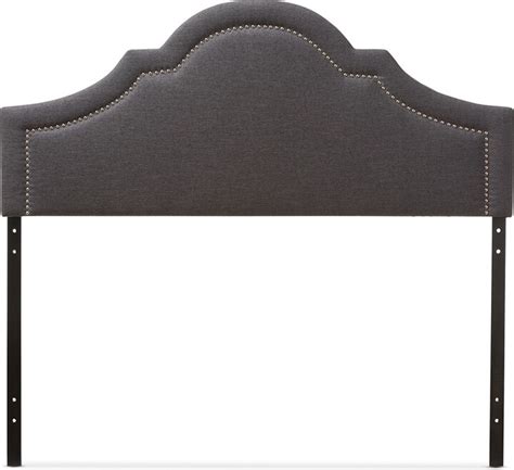 Rita Modern And Contemporary Dark Grey Fabric Upholstered King Size