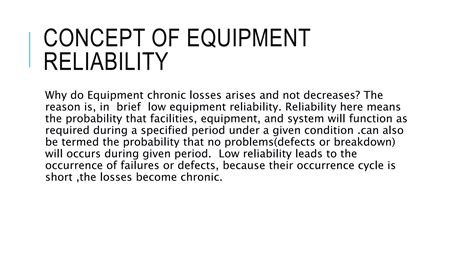 Tpm Equipment Reliability Engineering Pptx