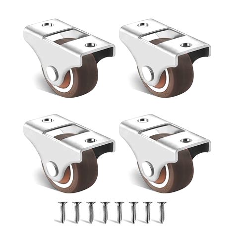 1 5 Inches With Rigid Furniture Wheels Fixed Non Swivel Casters Tpe