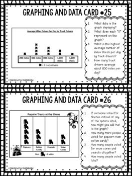Graphing And Data Task Cards By Teaching With A Mountain View TpT