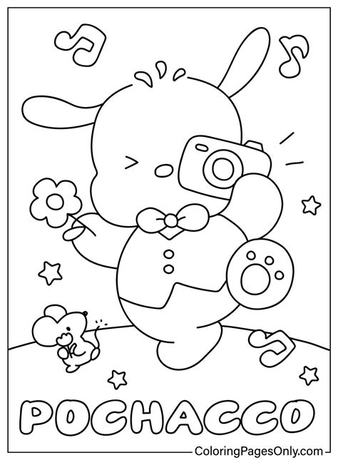 Hello Kitty Pochacco Coloring Page