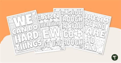 Growth Mindset Colouring Pages Teach Starter
