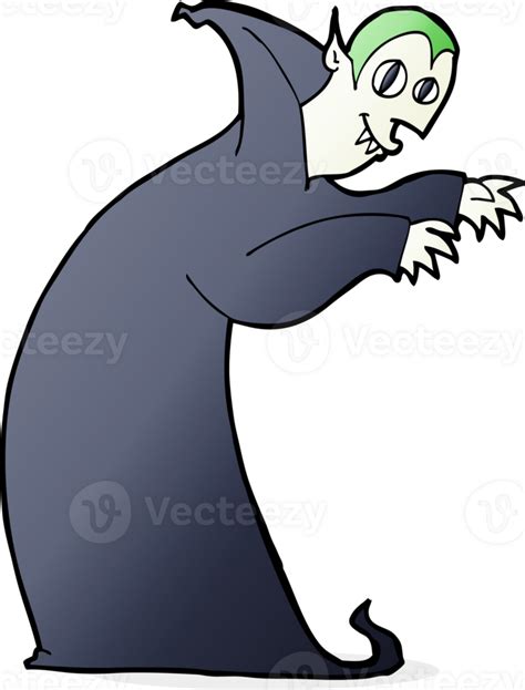 Gruseliger Vampir Der Karikatur 39894169 Png