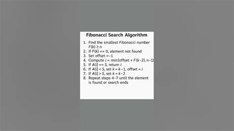 Fibonacci Search Algorithm Explained Fast Searching In Sorted Arrays
