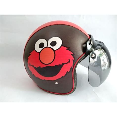 Jual Helm Bogo Elmo Merah Hitam Helm Elmo Shopee Indonesia