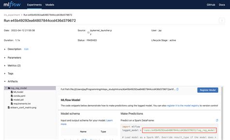 mlops mlflow 기초 모델 배포 및 쿼리 js