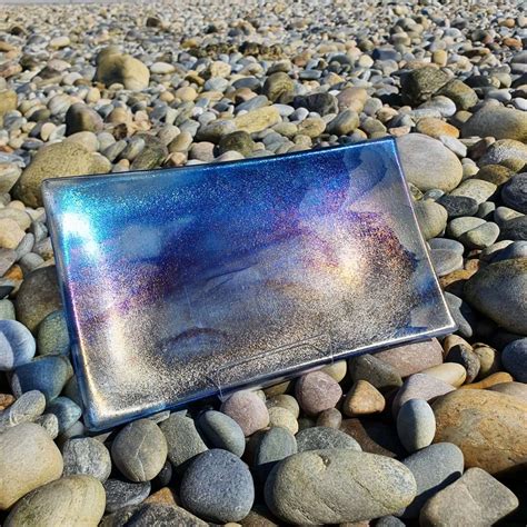 Infinity Fused Glass Rectangular Plate Connemara Blue