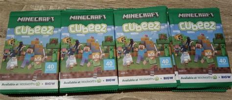 Woolies Minecraft Cubeez 2025 Bulk New Woolworths X 30 Unopened Packs
