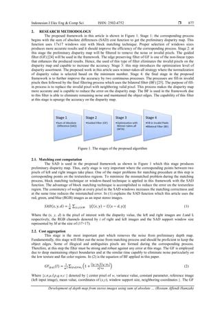 Development Of Depth Map From Stereo Images Using Sum Of Absolute Differences And Edge Filters PDF