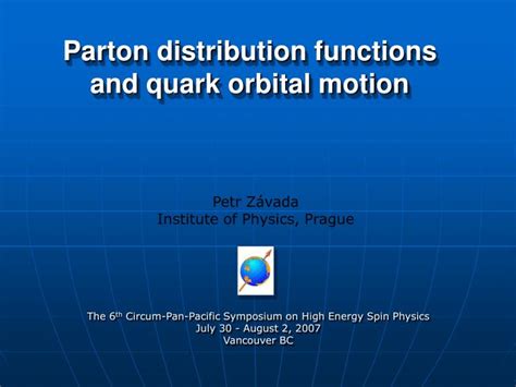 Ppt Parton Distribution Functions And Quark Orbital Motion Powerpoint