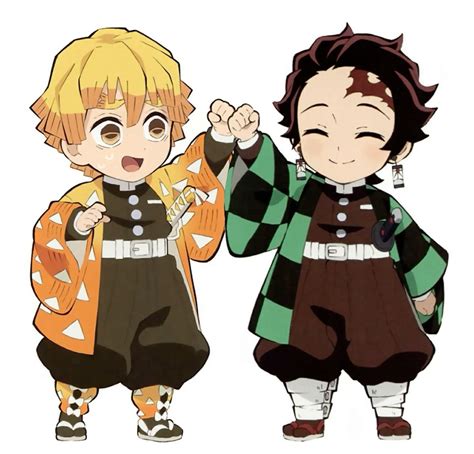 Tanjiro And Zenitsu Dibujos Bonitos Imagenes Chibi Personajes Chibi