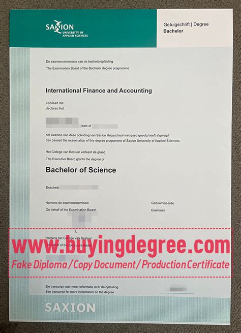 Buy A Fake Saxion University Of Applied Sciences Diploma
