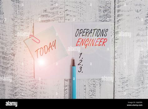 Writing Note Showing Operations Engineer Business Concept For Analyze And Design Operation That