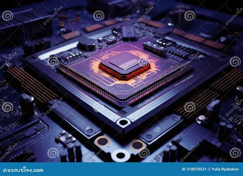 Efficient System Network Processor Generate Ai Stock Image Image Of
