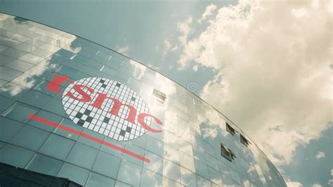 Taiwan Semiconductor Manufacturing Company Or Tsmc Logo On The Modern