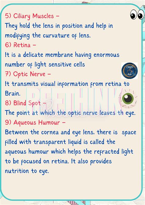Human Eye By Rm Class 10 Phy Best Digital Notespdf