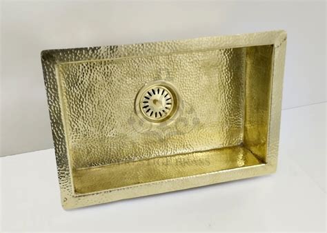 Unlacquered Solid Brass Kitchen Sink Hammered Brass Sink Moroccan Handmade Etsy