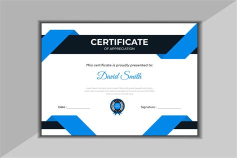 Professional Certificate Design Blue Graphic By Cpsign · Creative Fabrica
