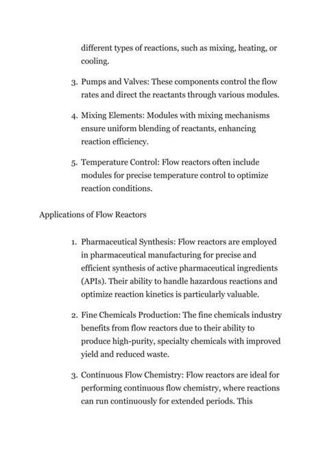 Flow Reactors Pdf