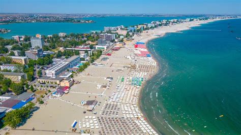 Panorama View Of Mamaia Beach In Romania Stock Image Image Of Seaside