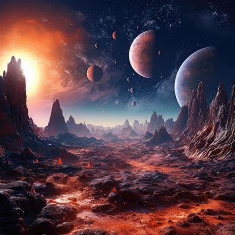 Premium Ai Image Alien Planet With Unusual Geology
